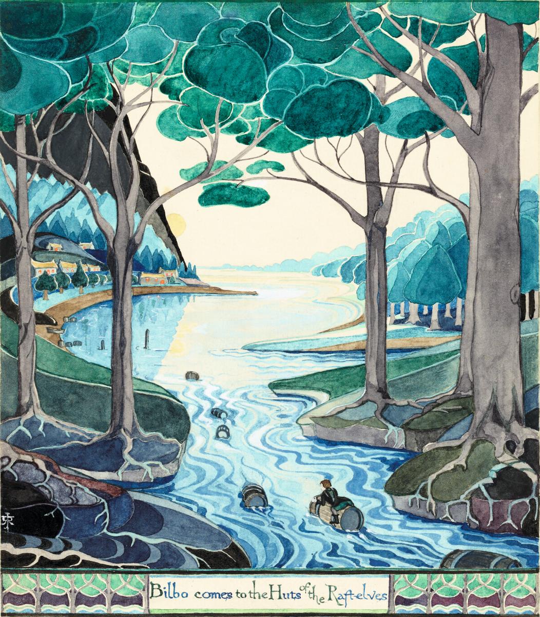 Tolkien: Su legado artístico I - Bilbo comes to the huts of the Raft ...